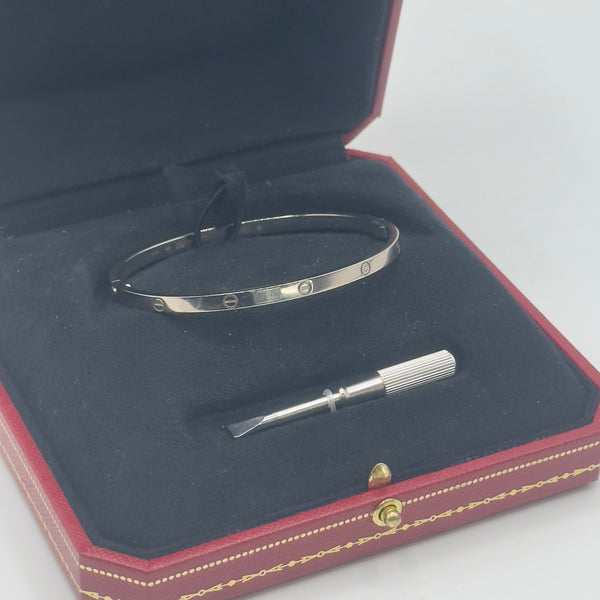 Cartier White Gold Love Bangle Size 18 – Elite HNW - High End Watches ...