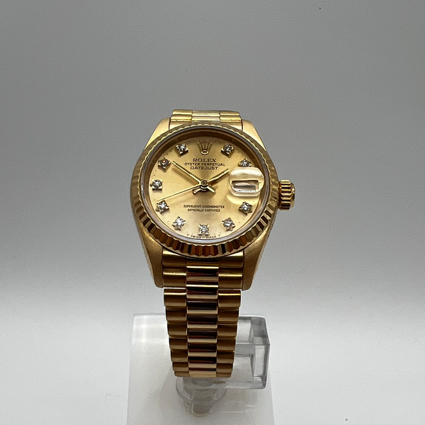 Rolex Datejust Solid Gold Midsize Gold Face Diamonds – Elite HNW - High ...