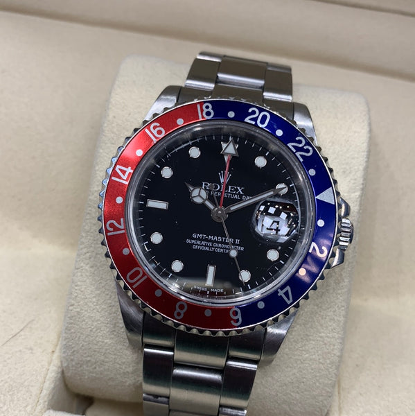 Rolex SS GMT "Pepsi" Model No. 16710 2003 Box And Papers – Elite HNW ...